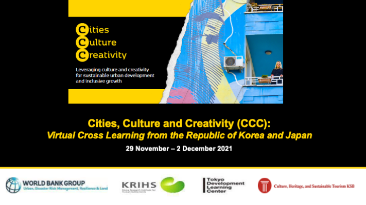 [World Bank] City, Culture & Creativity: Virtual Cross-learning from ...